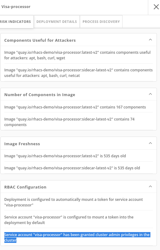 Risk Management in RHACS :: ACS Workshop